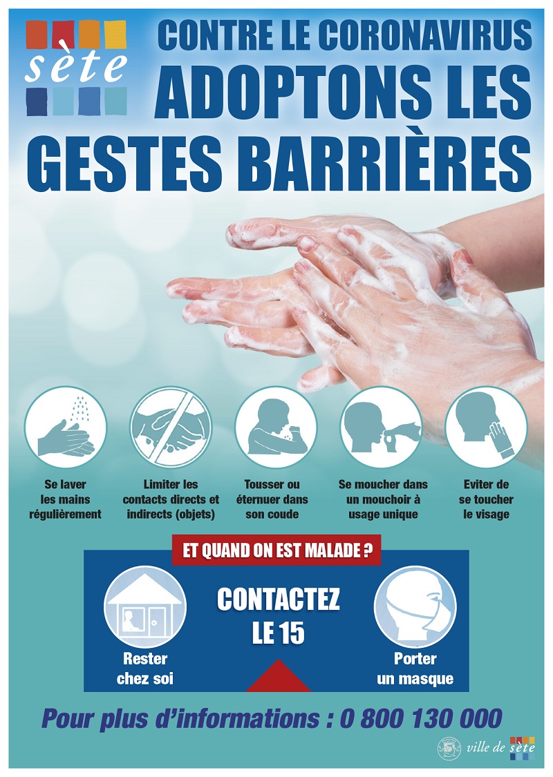 Les gestes barrières à adopter contre le coronavirus - Ville de Sète ...